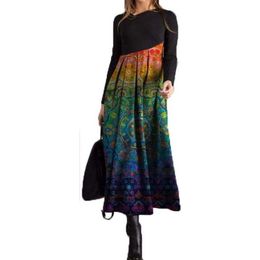 FIDDY Midikleid Damen Strickkleid Elegante Pulloverkleid Warm Winter Lässiges Kleid