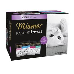 Miamor Ragout Royale Cream Vielfalt Multipack Katzenfutter, 12x100g
