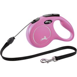 Flexi NEW CLASSIC Seil Rollleine, M: 5m, bis zu 20kg, pink