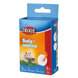 Trixie Salzstein Mineralstein mit Halter für Hamster und Mäuse, 2x54g für z. B. Hamster, Mäuse