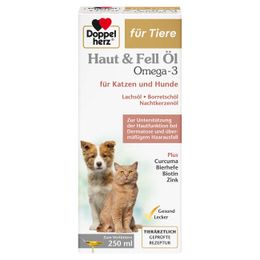 Doppelherz Haut & Fell Öl für Hunde und Katzen, 250 ml