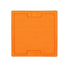 LickiMat Soother Schleckmatte für Hunde, klein, 20 x 20 cm, orange