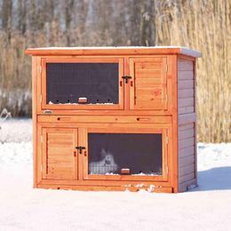 Trixie Trixie Kaninchenstall winterfest mit Wärmedämmung isoliert, 116×65×113 cm