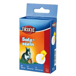 Trixie Salzstein Mineralstein für Kaninchen und Meerschweinchen, mit Halter, 84 g