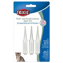 Trixie Spot On für Katzen Zeckenschutz, 3 × 0,6 ml für junge Katzen ab 2-8 Monate