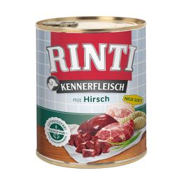 Rinti Kennerfleisch Hundefutter, 12 x 800g Hirsch