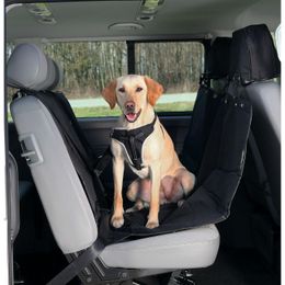 Trixie Rücksitz Auto-Schondecke teilbar mit Kopfstützen-Schutz, 1,45 x 1,60 m, schwarz