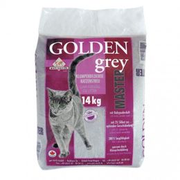 pet-earth Golden Grey Master mit Babypuderduft Katzenstreu, 14 kg