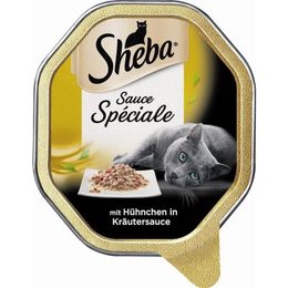Sheba Schale Speciale Katzenfutter, Hühnchen in Kräutersauce 22x85g