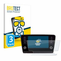 BROTECT Displayschutzglas Schutzglas für Skoda Amundsen Superb 2018 Infotainment System 8", 3 Stück, Schutzfolie Display Schutz Glas Folie matt, weiß