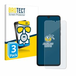 BROTECT Displayschutzglas Schutzglas für Wiko Y82, 3 Stück, Schutzfolie Display Schutz Glas Folie matt, weiß