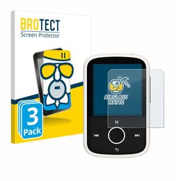 BROTECT Displayschutzglas Schutzglas für Majority MP3 16GB, 3 Stück, Schutzfolie Display Schutz Glas Folie matt, weiß