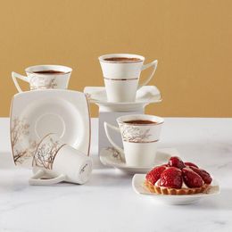 Karaca Kaffeeservice Autumn Kaffeeservice Fur 6 Personen, 6x Espressotasse 6x Untertasse