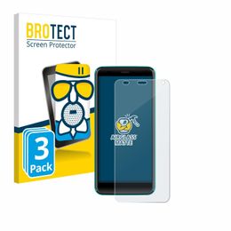 BROTECT Displayschutzglas Schutzglas für Logicom Le Hola FR, 3 Stück, Schutzfolie Display Schutz Glas Folie matt, weiß