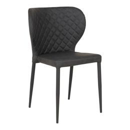 House Nordic Polsterstuhl Pisa (4er-Set), (4er-Set) in Grau, Vintagelederoptik - 54x83x52cm (BxHxT)
