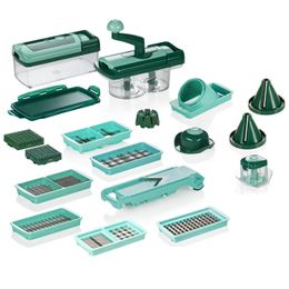 Genius Gemüseschneider Nicer Dicer Fusion smart Gemüsehobel, Obst Gemüse Zerkleiner Zwiebelschneider Tomatenschneider 28 tlg.