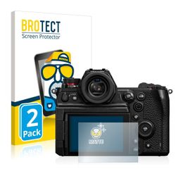BROTECT Displayschutzfolie Schutzfolie für Panasonic Lumix DC-S1H, 2 Stück, 2 Stück, Displayschutz Schutz Folie Matt Entspiegelungsfolie, weiß