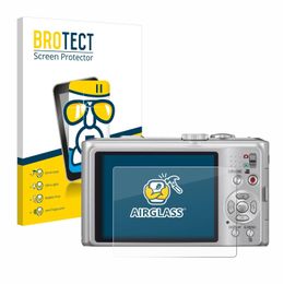 BROTECT Displayschutzglas Schutzglas für Panasonic Lumix DMC-TZ10, Schutzfolie Display Schutz Glas Folie klar, weiß