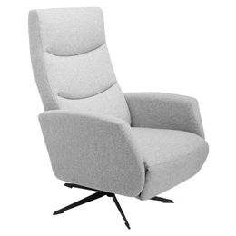 Hjort Knudsen Relaxsessel MAJOR, Hellgrau, Webstoff, Beinablage manuell verstellbar