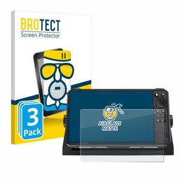 BROTECT Displayschutzglas Schutzglas für Lowrance HDS 9 Live Echolot, 3 Stück, Schutzfolie Display Schutz Glas Folie matt, weiß
