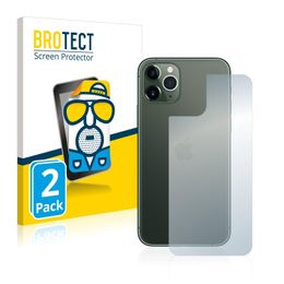 BROTECT Displayschutzfolie Schutzfolie für Apple iPhone 11 Pro (Rückseite), 2 Stück, 2 Stück, Displayschutz Schutz Folie Matt Entspiegelungsfolie
