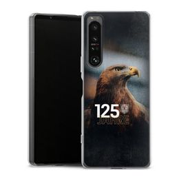 DeinDesign Handyhülle Eintracht Frankfurt 125 Jahre Eintracht Offizielles Lizenzprodukt, Sony Xperia 1 IV Silikon Hülle Bumper Case Handy Schutzhülle
