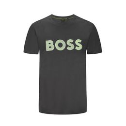 BOSS Green T-Shirt mit gummiertem Logo
