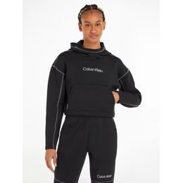 Trainingskapuzenpullover Calvin Klein Sport "PW - Hoodie" Gr. L (40), schwarz Damen Pullover Kapuzenpullover