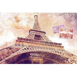 papermoon Fototapete "Eiffelturm" Tapeten Gr. B/L: 4,50 m x 2,80 m, Bahnen: 9 St., bunt Fototapeten