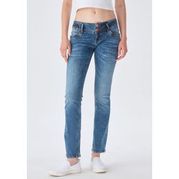 Slim-fit-Jeans LTB "JONQUIL" Gr. 29, Länge 30, blau (blue sior wash) Damen Jeans 5-Pocket-Jeans Röhrenjeans