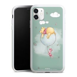 DeinDesign Handyhülle Winnie Puuh Disney Bär Uncheered by a Balloon, Apple iPhone 11 Silikon Hülle Bumper Case Handy Schutzhülle, weiß