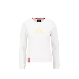 Sweater Alpha Industries "ALPHA Women - Sweatshirts" Gr. XS, goldfarben (white, gold) Damen Sweatshirts