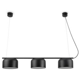 Pendelleuchte Paco Home "BOWL" Lampen Gr. 3 flammig, Höhe: 17,5 cm, schwarz (schwarz, weiß) Pendelleuchten und Hängeleuchten