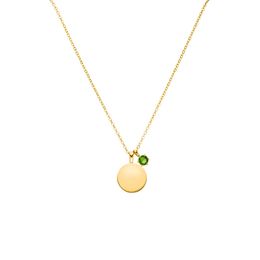 Paul Valentine Birthstone May Necklace 14K Gold Plated