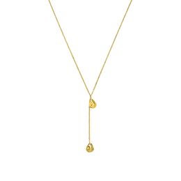 Paul Valentine Molten Y-Necklace 14K Gold Plated