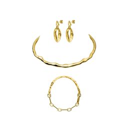 Paul Valentine Molten Choker Set Gold