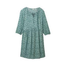 Tom Tailor Damen Plus - Kleid mit Allover Print, grün, Allover Print, Gr. 48