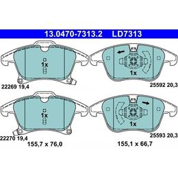 ATE Bremsbeläge Ceramic VA, Ford Mondeo Links Rechts für