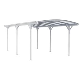 Design Carport London Aluminium Doppelstegplatten Beschichtung gegen UV-Strahlung Wei&szlig;