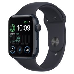 Apple Watch (Series SE) 2022 GPS 44 mm - Aluminium Schwarz - Gliederarmband Schwarz