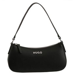 Hugo Schultertasche Chris SM Hobo R., im dezenten Stil Handtasche Damen, Tasche Damen Recycelte Materialien, schwarz