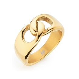 HECHTER PARIS Partnerring Schmuck Geschenk, Ring Infinity/Unendlichkeitsschleife, gelb|goldfarben
