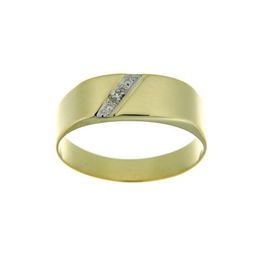 Firetti Goldring Schmuck Geschenk Gold 333 Herrenring Goldring Siegelring, mit Diamant, gelb|goldfarben|weiß