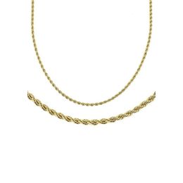 Firetti Kette ohne Anhänger Schmuck Geschenk Silber 925 Halsschmuck Halskette Kordelkette, Made in Germany, gelb|goldfarben
