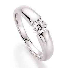 Firetti Fingerring Schmuck Geschenk Silber 925 Damenring Verlobungsring Solitär, mit Zirkonia (synth), silberfarben