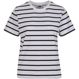 Urban Classics Ladies Striped Boxy Tee T-Shirt schwarz weiß in L
