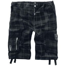Black Premium by EMP schwarze Shorts mit karo Muster Short schwarz grau in L