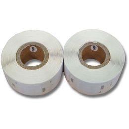 Set 2x Etiketten-Rolle 12mm x 24mm (1000 Etiketten) kompatibel mit Dymo LabelWriter 450 Duo, 400 Twin-Turbo, 450 Etiketten-Drucker - vhbw