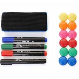 Neuwertig] Whiteboard Zubehör HHG 970, Memoboard-Set Magnet Boardmarker Schwamm - multicolour