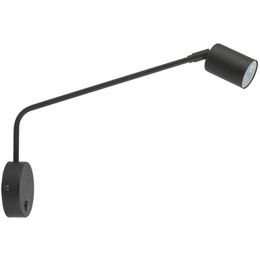Licht-Erlebnisse - Wandlampe mit Schalter verstellbar Schwarz Metall GU10 Wohnzimmer Wandleuchte - Schwarz
